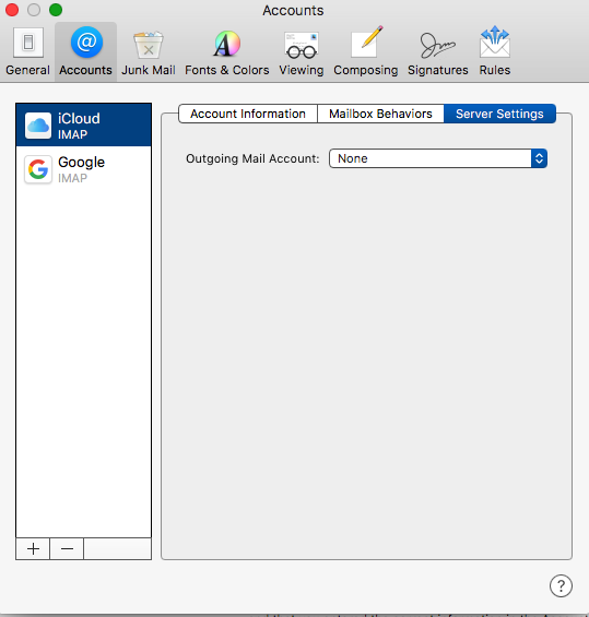 Mail - can't send emails? | MacRumors Forums